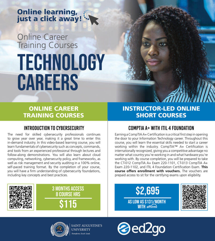SAU23 - Ed2Go FEB23 Feature v2 - Saint Augustine's University