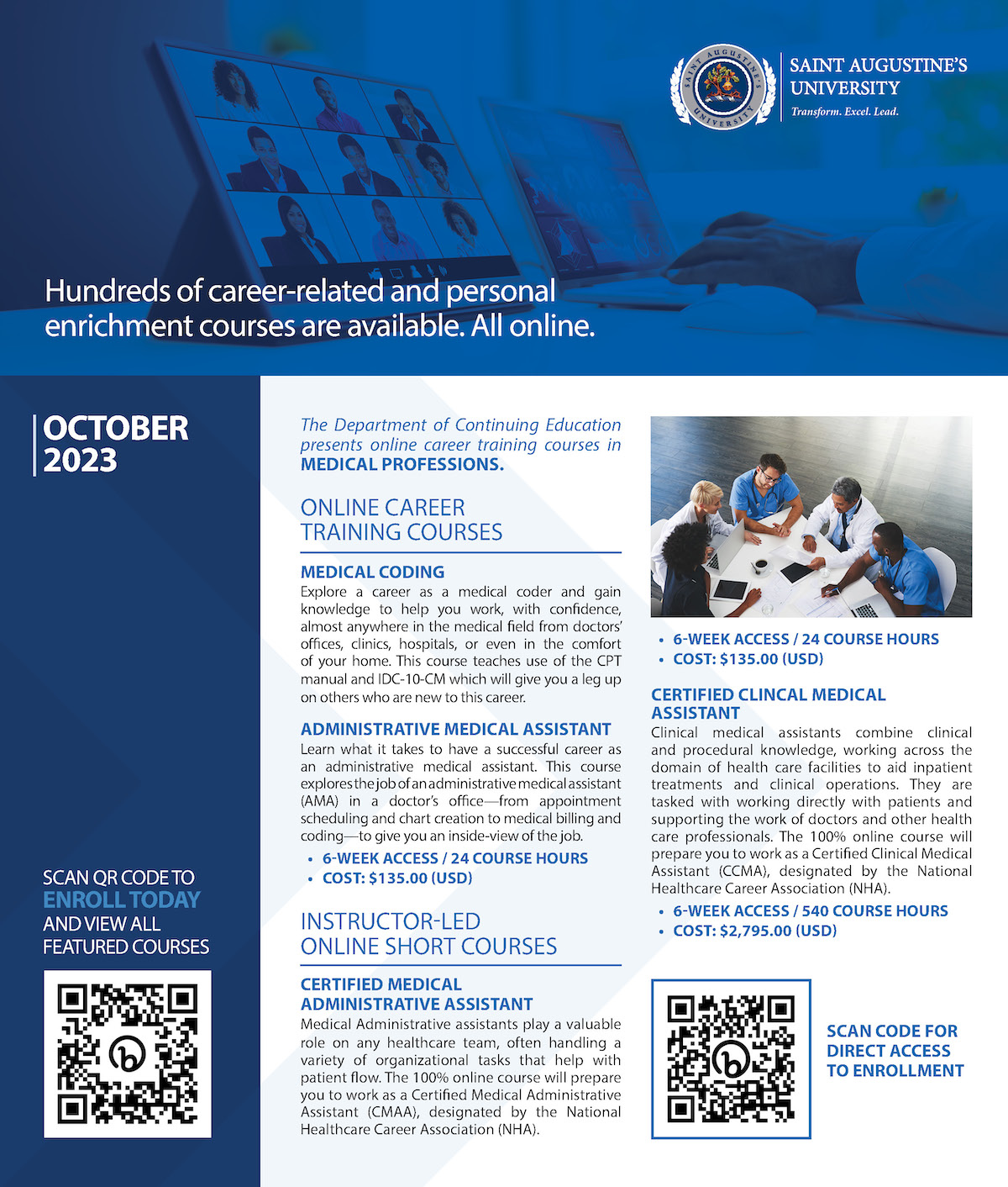 SAU23 - Ed2Go Oct Feature - Saint Augustine's University